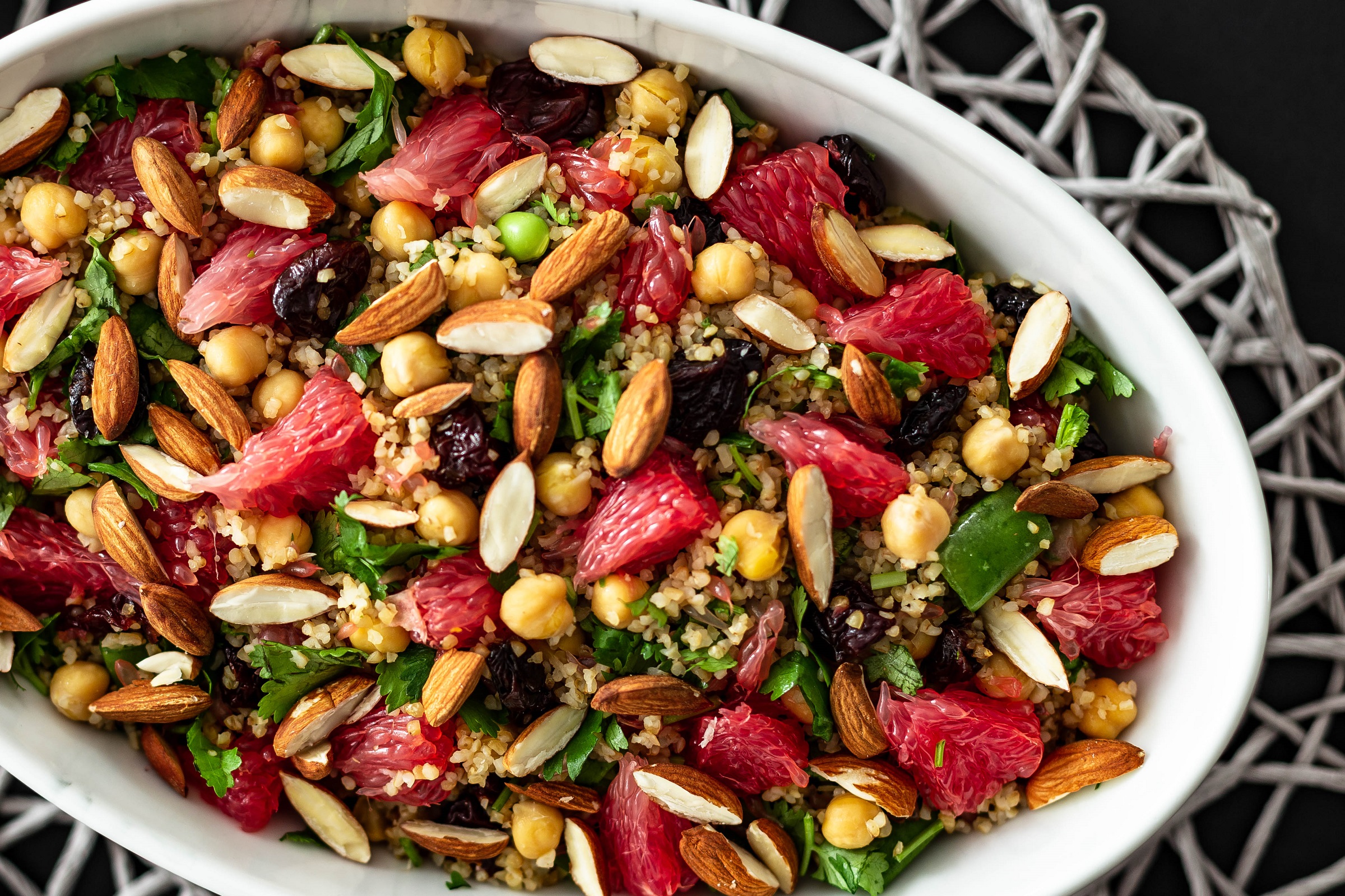 Bulgur Salad with Grapefruit & Cherries - the minty tomato